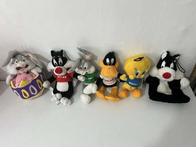 LOONEY TUNES BUGS Bunny Daffy Duck Sylvester Tweety Pie Bundle Plush ...