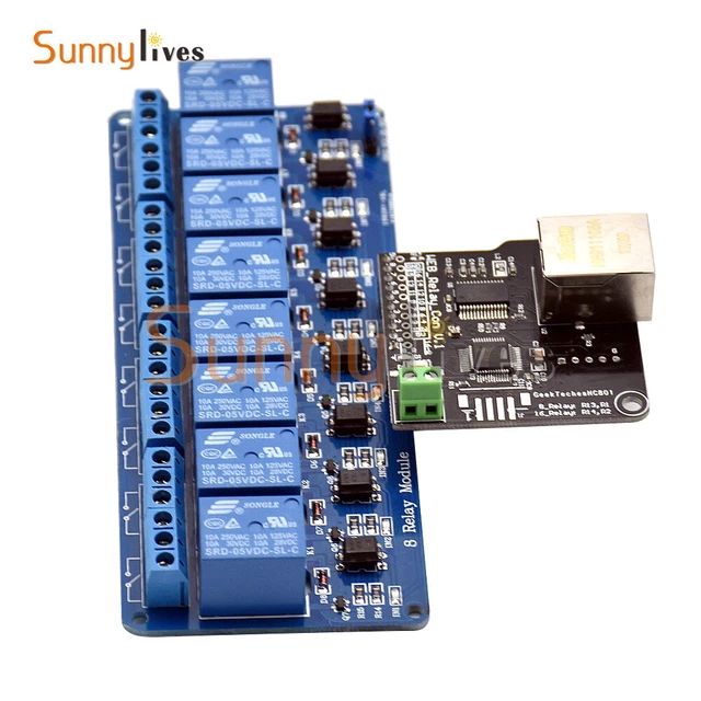 ETHERNET CONTROL MODULE 16-Channel Relay Controller Board With RJ45 ...