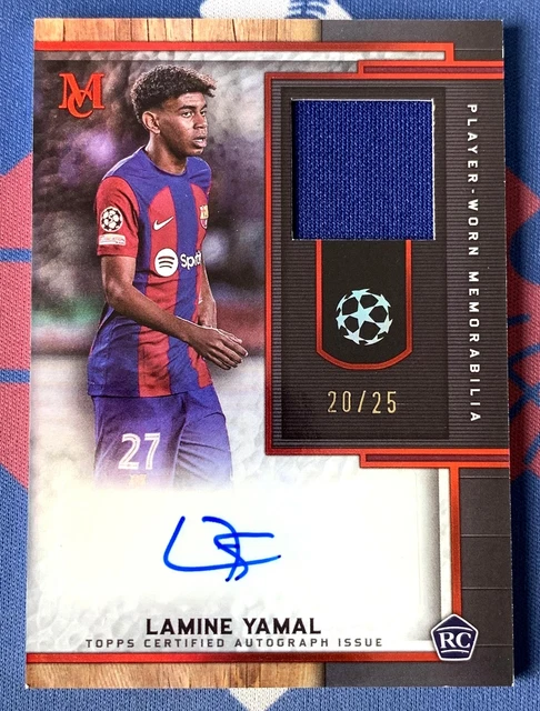2023-24 2024 TOPPS Museum Lamine Yamal Barcelona Rookie Relic Patch ...