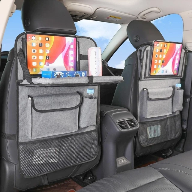 2 PCS CAR Backseat Organizers with Tray, Foldable Back Seat Cover for ...