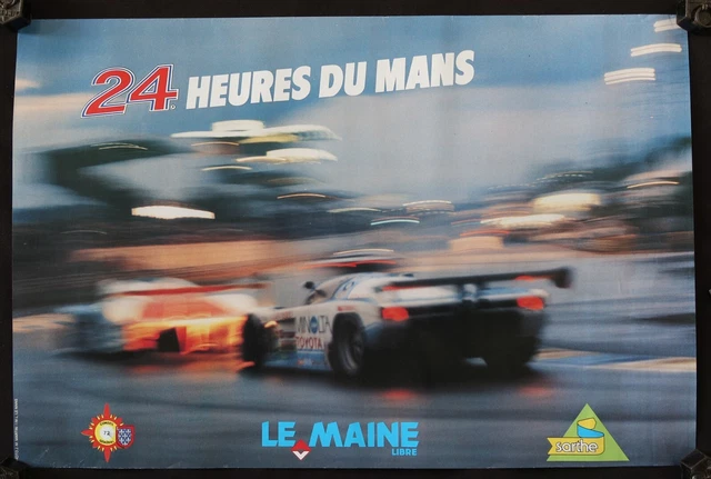 AFFICHE ORIGINALE 24 Heures du MANS 1989 ACO poster 44 EUR 25,00 ...