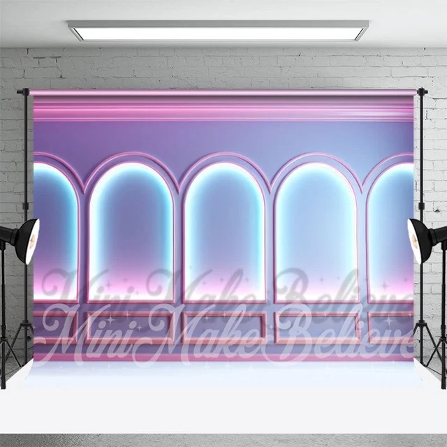 VOGUISH PURPLE PINK Neon Arch Retro Wall Backdrop $36.09 - PicClick AU