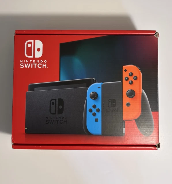 NINTENDO SWITCH WITH Neon Blue and Neon Red Joy‑Con - Japan Import with ...