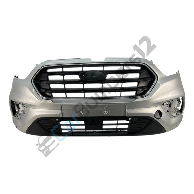 FORD TRANSIT CUSTOM Front Bumper+Grilles 2018 On Moondust Silver Jk21 ...