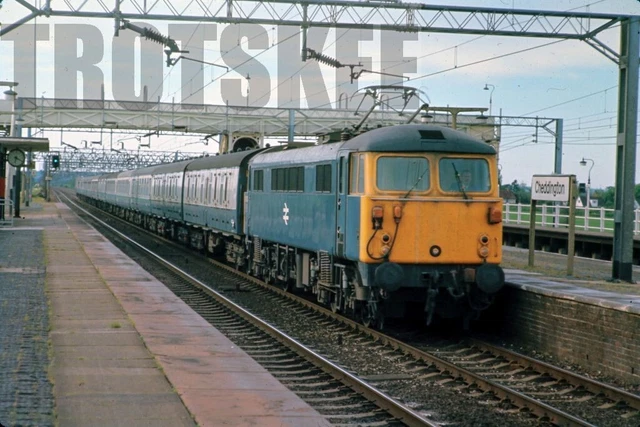 35MM SLIDE BR British Rail Electric Loco Class 87 87030 Cheddington ...