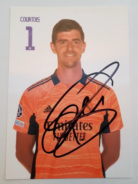 THIBAUT COURTOIS - Real Madrid Autogrammkarte - Signiert / Autogramm ...
