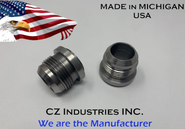 AN16, 16AN MALE Billet 1018 Mild Steel Weld On / Weld In Fitting Bung ...