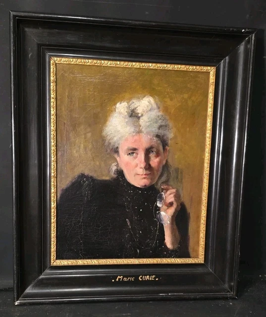 TABLEAU ANCIEN PORTRAIT de Marie Curie par Charles Giron Fin XIXème EUR ...