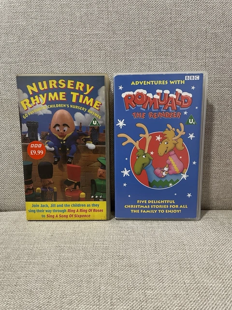 ROMUALD THE REINDEER + NURSERY RHYME TIME - 2 x BBC CHILDRENS VHS VIDEO ...