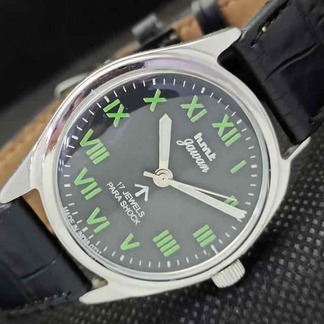 VINTAGE HMT JAWAN WINDING INDIAN MENS BLACK WATCH 515-a269210-2 £15.49 ...