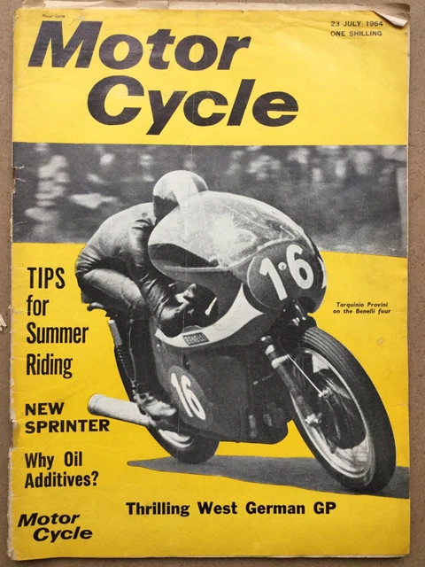 THE MOTOR CYCLE Magazine - 23 July 1964 - New Vee Twin Sprinter. £7.49 ...