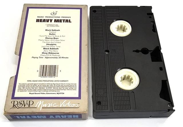 HEAVY METAL VHS 1986 With Black Sabbath Ian Gillan Trashed Zero The ...