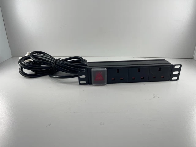 POWERLYNX 3 WAY UK Power Distribution Strip Unit Extension PDU Rack ...