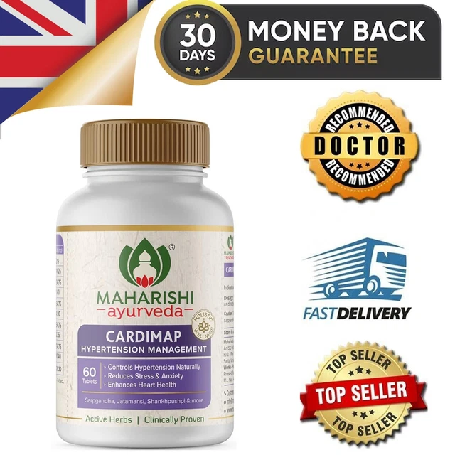 MAHARISHI AYURVEDA CARDIMAP Ayurvedic Tablet Supports Blood Pressure ...