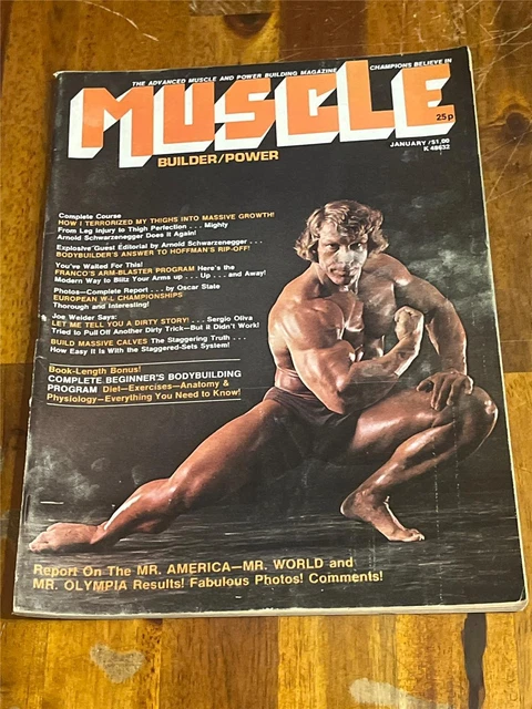 MUSCLE BUILDER BODYBUILDING magazine KENT KUEHN/Arnold Schwarzenegger 1 ...