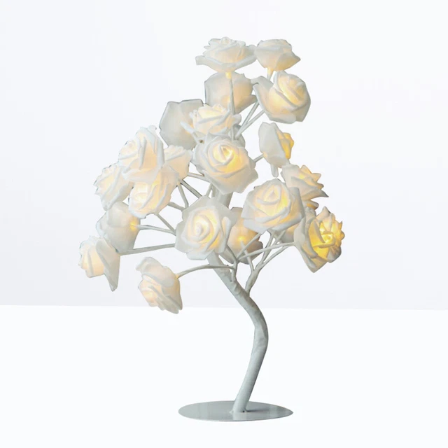 DECOR BRANCH LIGHTS Twigs Rose Tree Light Flower Desk Lamp £23.38 ...