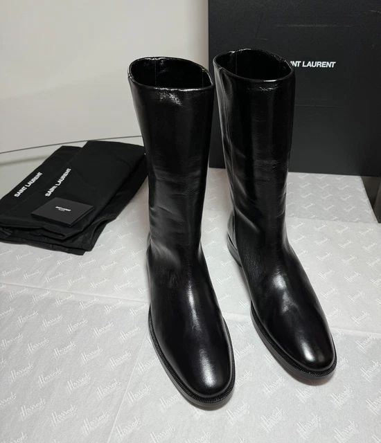 SAINT LAURENT MEN’S YSL MATT 25 Boots Shoes Size 41 UK 7 RP 1150 NEW ...