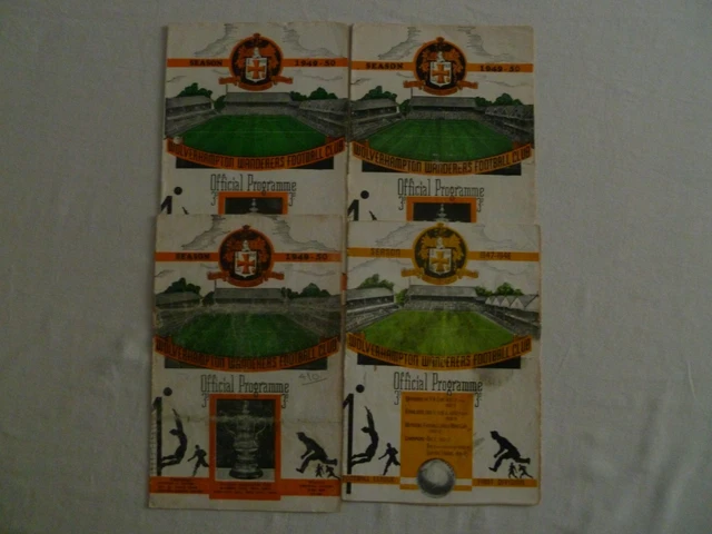4 X 1940S Wolves Football Programmes Job Lot Collection JANUARY SALE £ ...