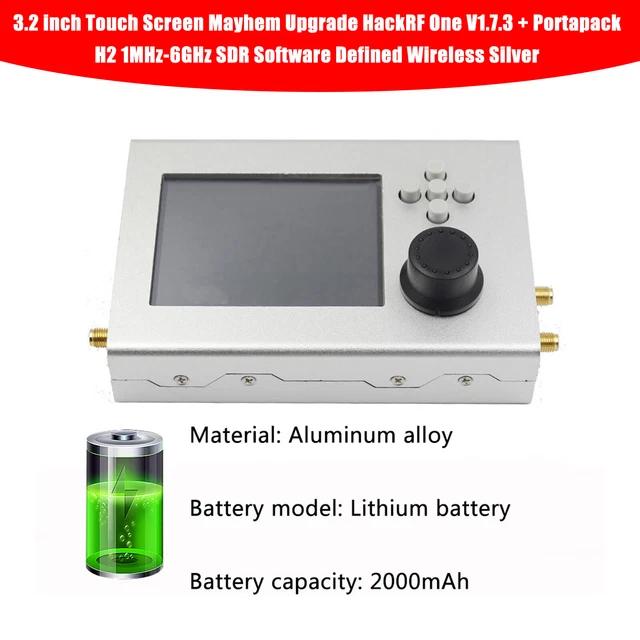 UPGRADED HACKRF ONE Portapack H2 1MHz-6GHz SDR Software Defined ...