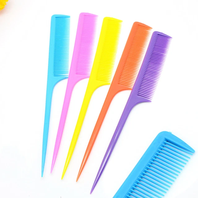 10PCS FINE TOOTH Pointy Tail Comb Plastics Professional Hair Comb ...