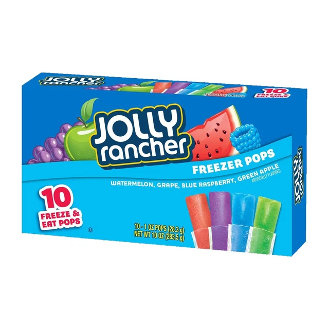 JOLLY RANCHER FREEZER Bar Ice Pops Flavoured Lollies 10 X 28.3ml £4.99 ...