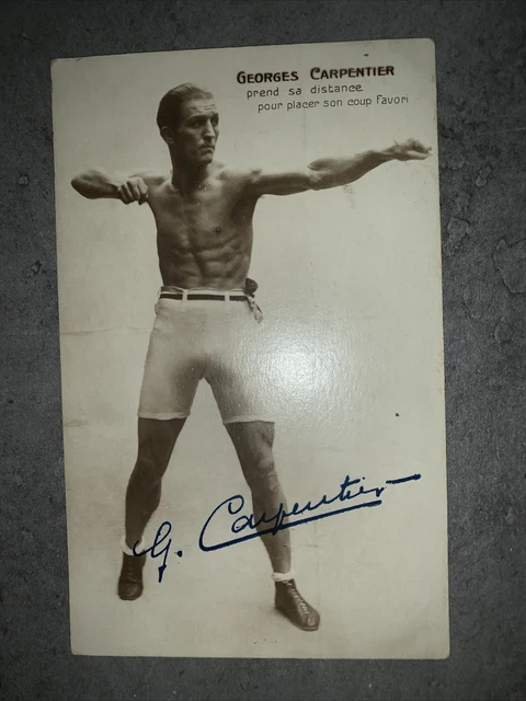 CARTE POSTALE - Boxe - Georges Carpentier - avec autographe Imprimé ...