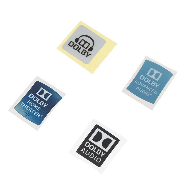 DOLBY SURROUND SOUND Labels Laptop Stickers Desktop Decor DIY Sticke3c ...