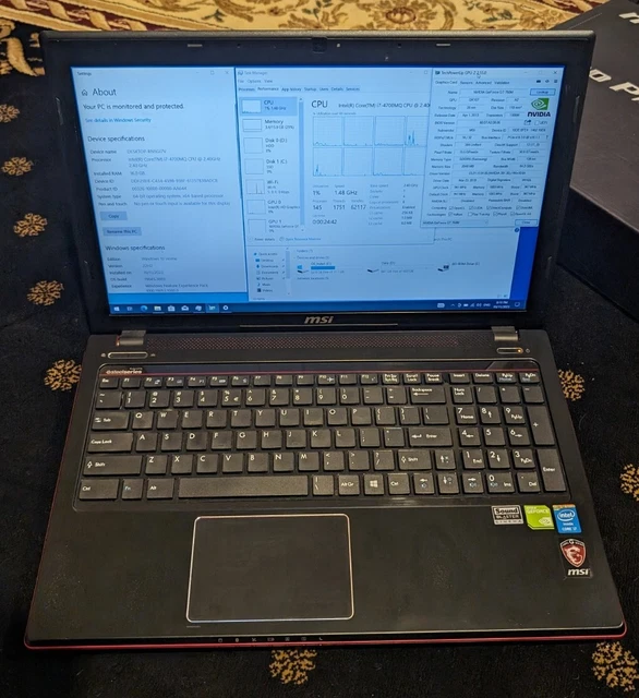 MSI GE60 2OC Gaming Laptop i7 4700MQ 16G RAM NVIDIA GTX750M 2GB 128G ...