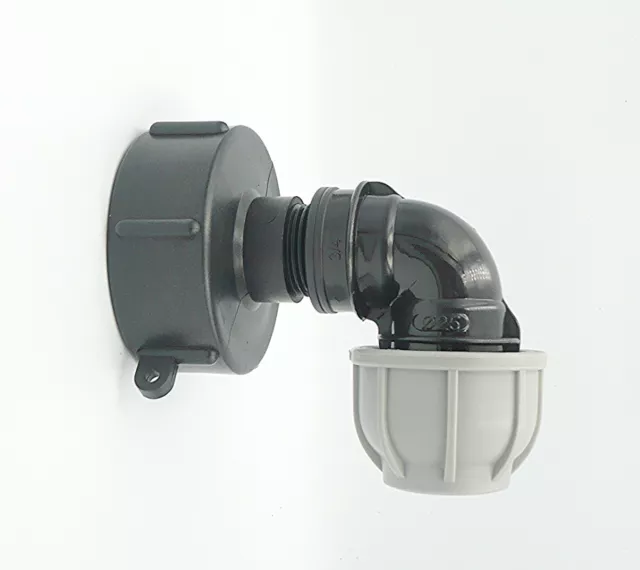 IBC TANK CONTAINER Adapter S60X6 To MDPE Angled-Pipe Fitting 20/25/32mm ...