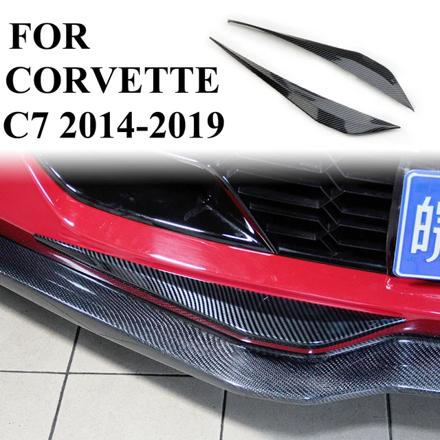 CARBON FIBER STYLE front bumper bottom corner trim for Chevrolet ...