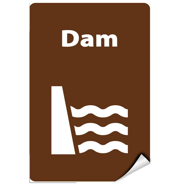 DAM ACTIVITY SIGN Park Signs Park Guide A,B,C LABEL DECAL STICKER EUR ...