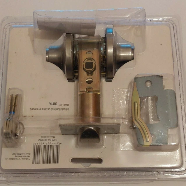 IKONIC ISABELLA ENTRANCE Lever Handle Set Door Lock - Brushed Nickel ...