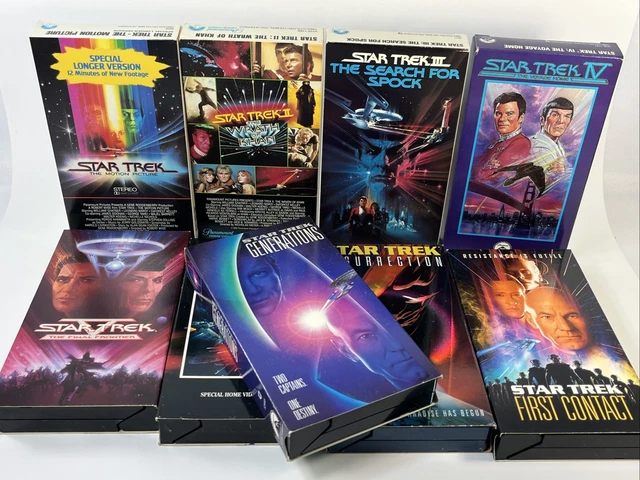 STAR TREK VHS lot of 9 1-6 Insurrection Generations First Contact pls ...