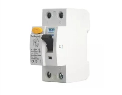 BRITISH GENERAL 63 AMP 30mA DOUBLE POLE RCD TYPE AC CUR6330 BG £10.00 ...