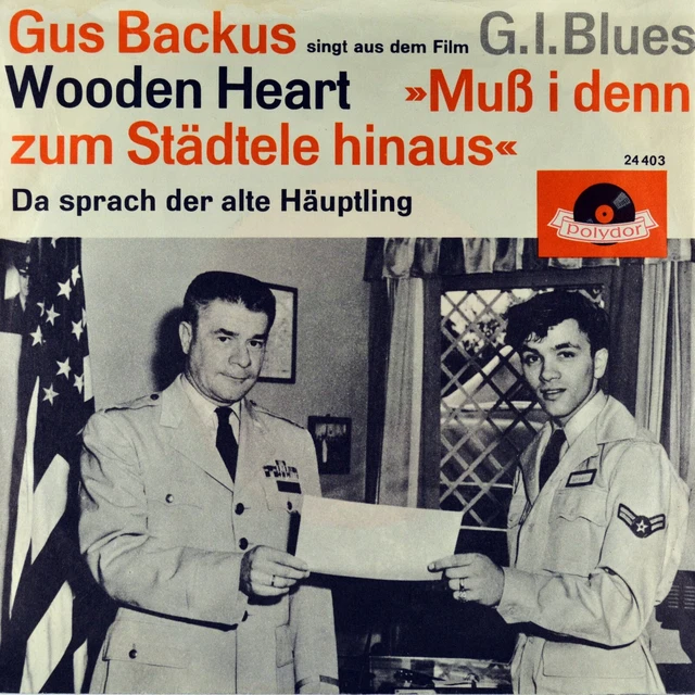 7& GUS BACKUS Wooden Heart CV ELVIS PRESLEY OST G.I.Blues POLYDOR 1960 ...