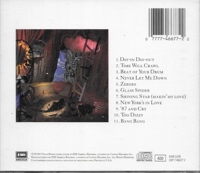 DAVID BOWIE - Never Let Me Down - OOP RARE Original 1987 Issue with ...