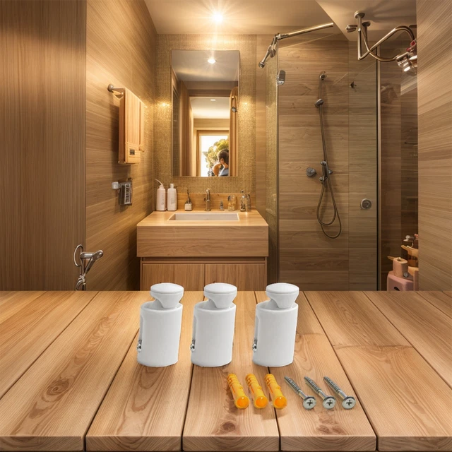 EASY TO INSTALL Steel Brackets for Bathroom Towel Rail Radiators Pack ...