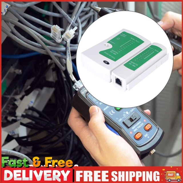 NETWORK CABLE TESTER RJ45 RJ11 LAN UTP Ethernet Line Networking Wire ...
