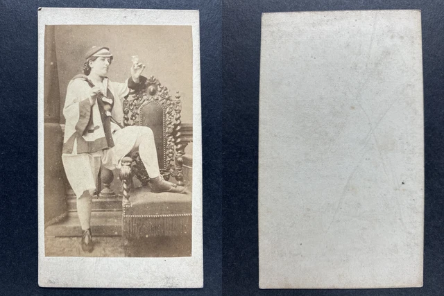 VINTAGE CDV ALBUMEN Print One Glass by Hand Actress. CDV £82.54 ...