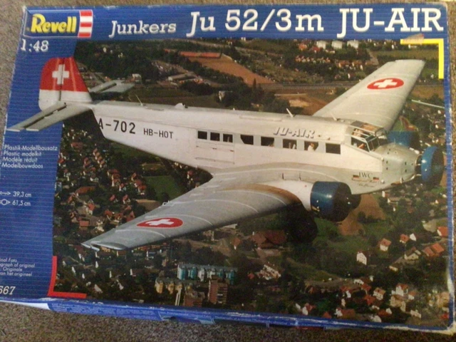 REVELL JUNKERS JU 52 /3m Ju-Air Version 1:48 Model Kit £44.36 - PicClick UK