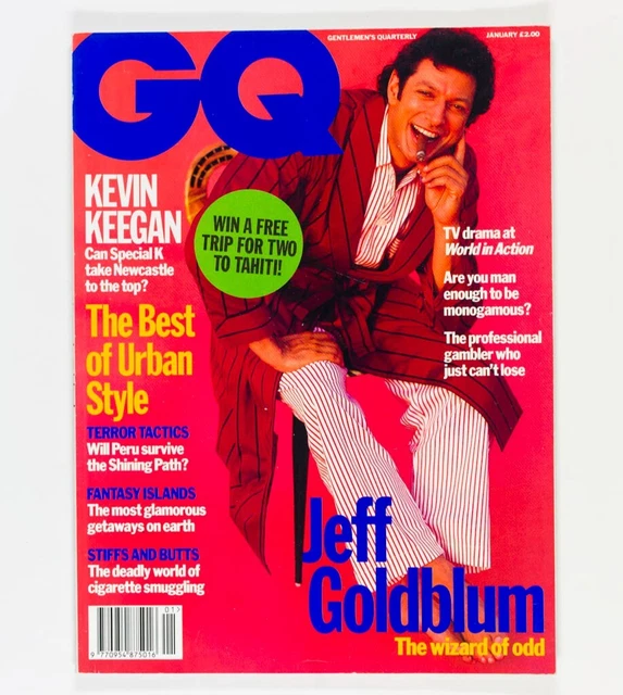 JEFF GOLDBLUM SADIE FROST Kevin Keegan GQ UK MAGAZINE January 1993 Harvey Keitel £125.00 ...