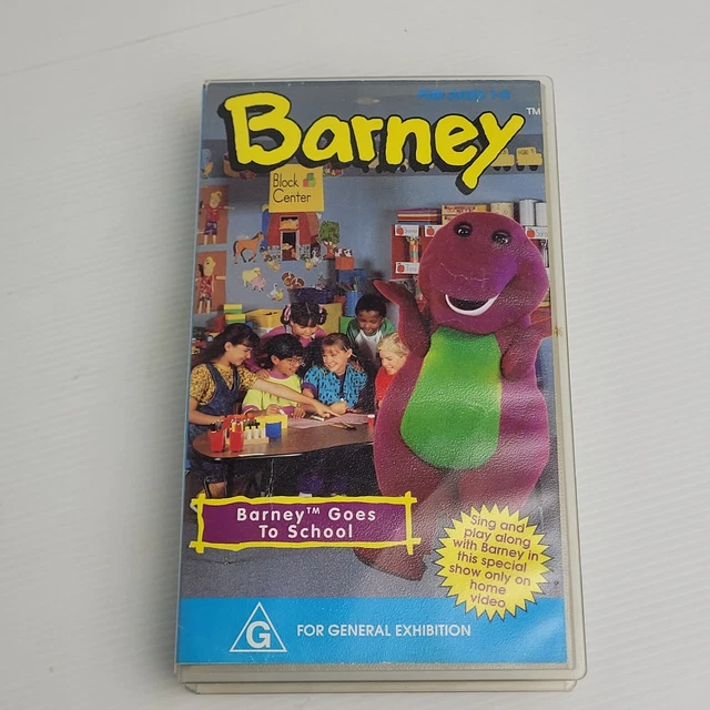 BARNEY GOES TO School VHS Video Tape Barney The Dinosaur Village ...