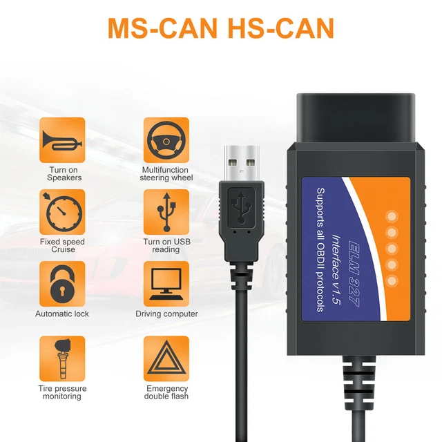 FORSCAN SOFTWARE FOR Ford Diagnostic Device USB Interface OBD2 Scanner ...