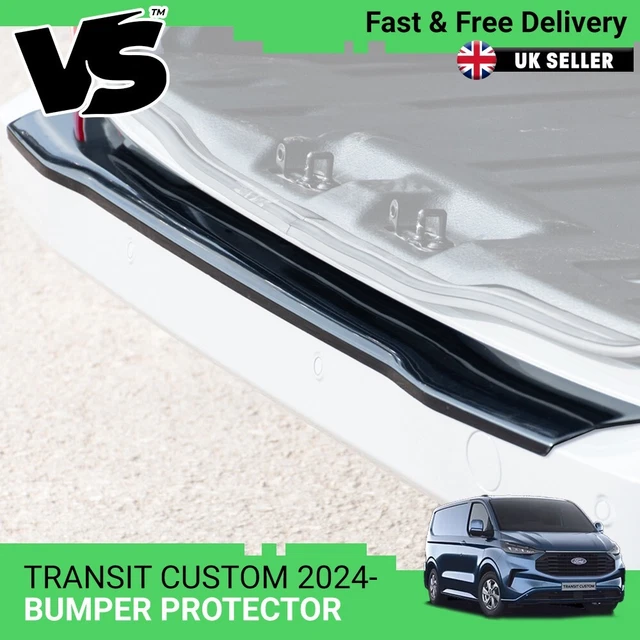 FORD TRANSIT CUSTOM 2024 Rear Bumper Protector Tough Abs Gloss Black ...