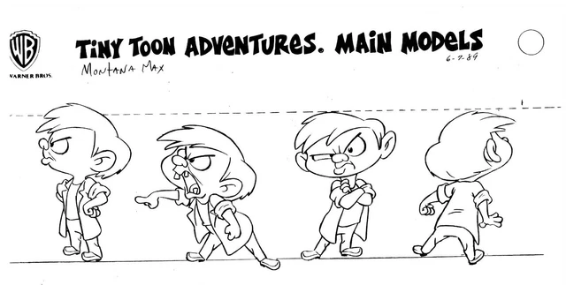 TINY TOON ADVENTURES Character SIZE COMPARISON Model Sheet Archival ...