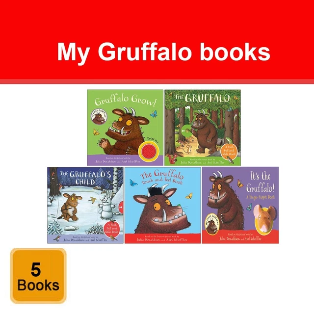 JULIA DONALDSON GRUFFALO Collection 5 Books Set Gruffalo Touch and Feel ...