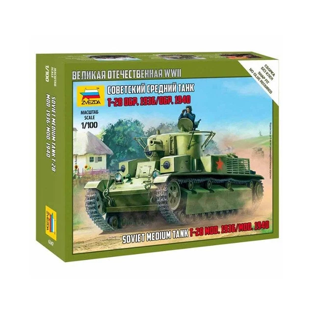 ZVEZDA 1/100 WW2 T-28 Sowjet Tank EUR 20,34 - PicClick DE