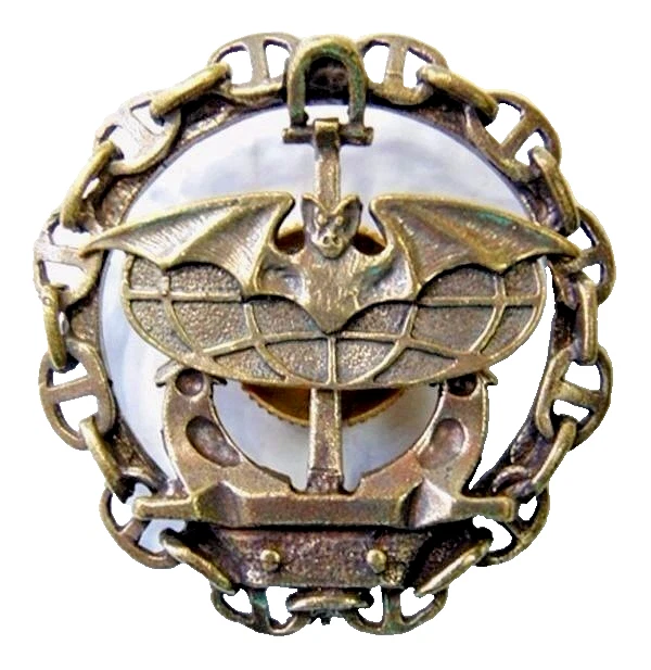 RUSSIAN NAVY SPETSNAZ Intelligence Bat & Globus Military Uniform Badge ...