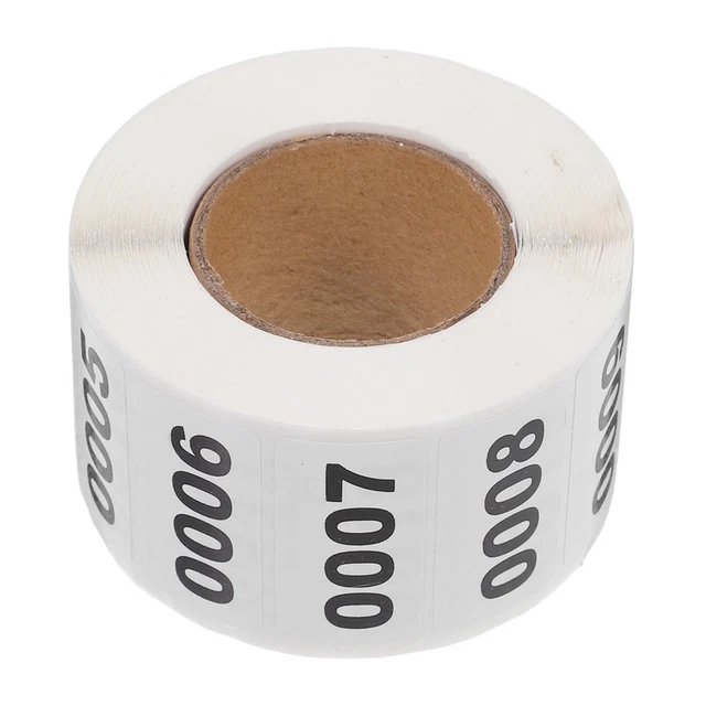 STICKER ROLLS CONSECUTIVE Number Label Stickers Classification Garage ...