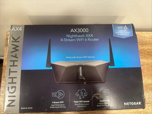 NETGEAR NIGHTHAWK AX3000 4-Stream Dual-Band Wi-Fi 6 Router - RAX35 ...